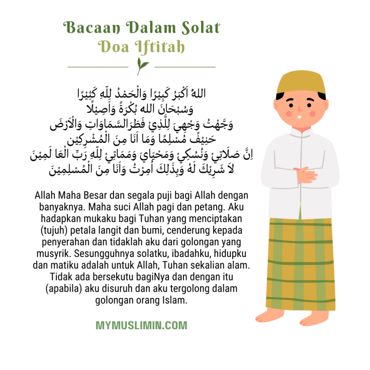 Bacaan Dalam Solat – Doa Iftitah – mymuslimin.com